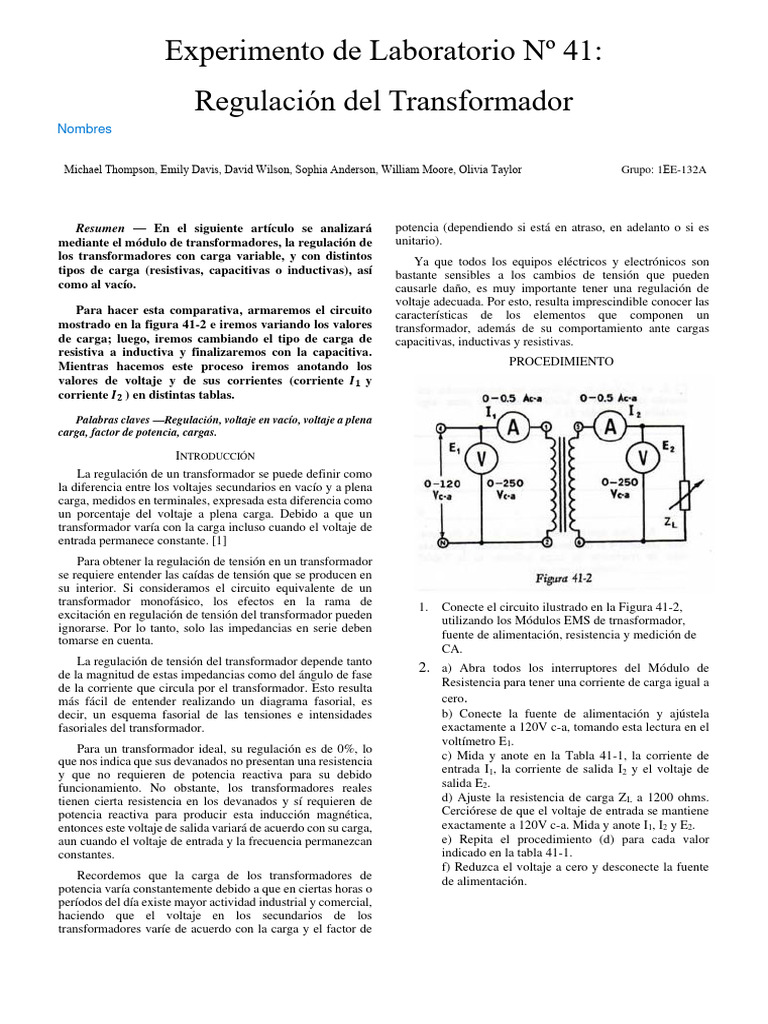 Lab 3 De Conversión Pdf Transformador Voltaje