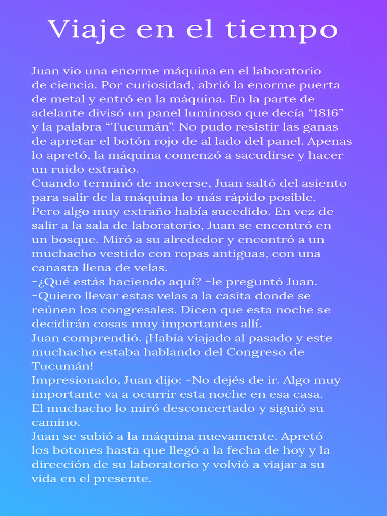 Viaje en el tiempo a Tucumán 1816 | PDF