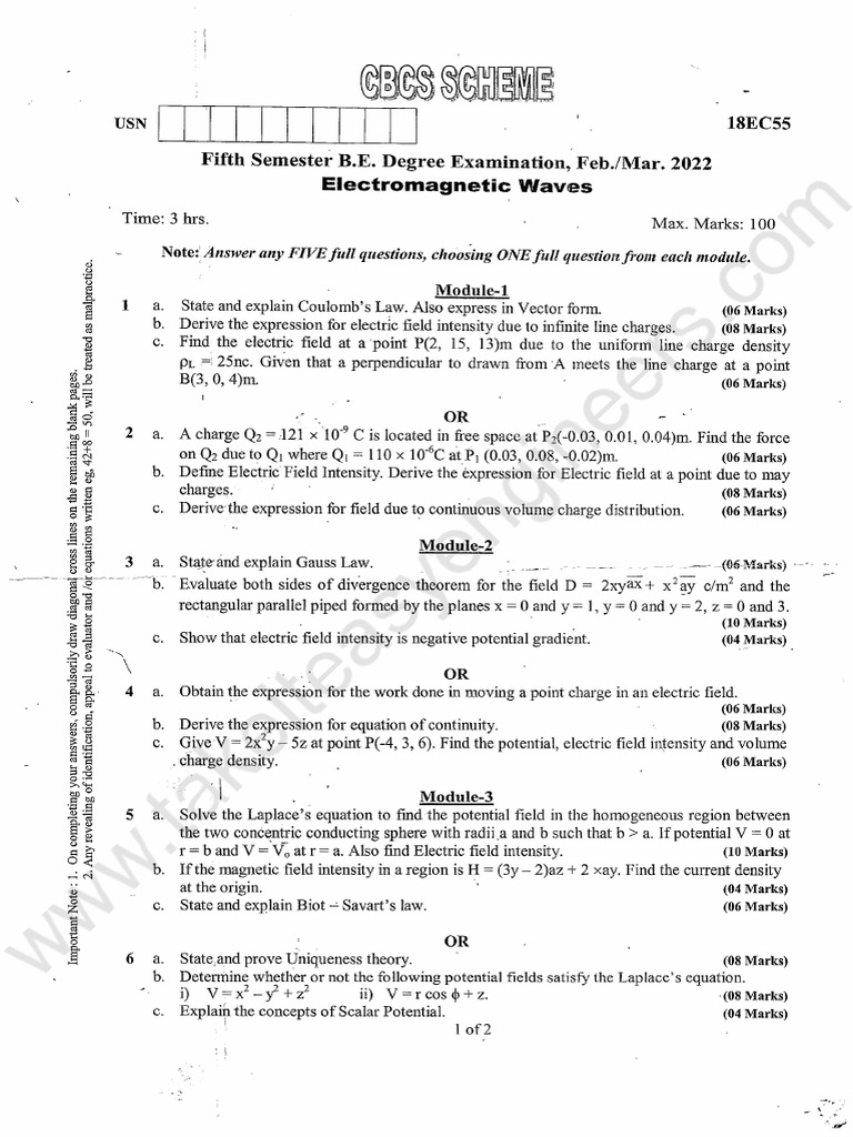 EMW Solved Paper | PDF