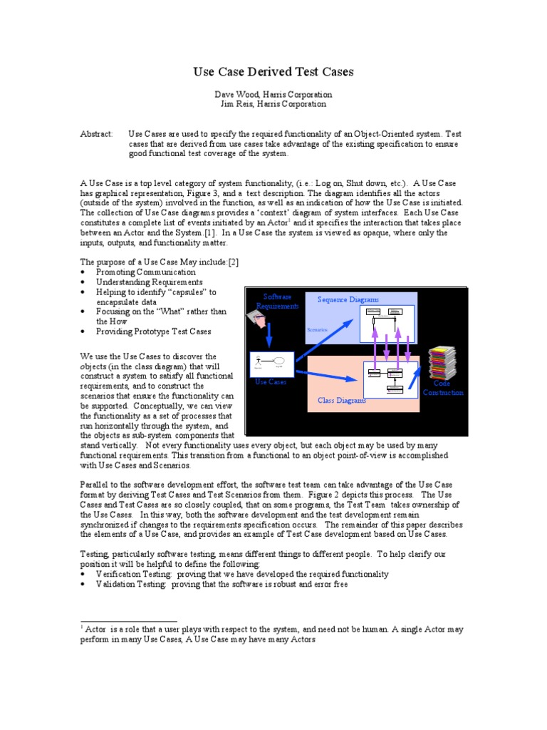 Deriving Test Cases from Use Cases: An Example | PDF | Use Case ...