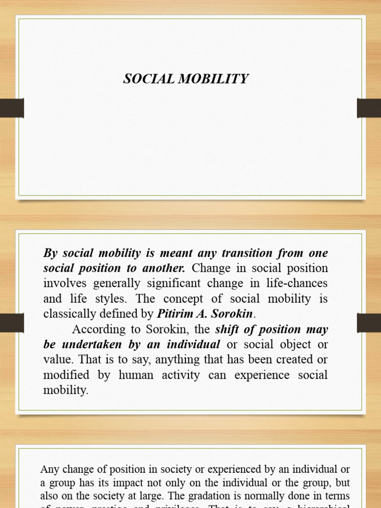 Social Mobility | PDF | Social Mobility | Social Stratification