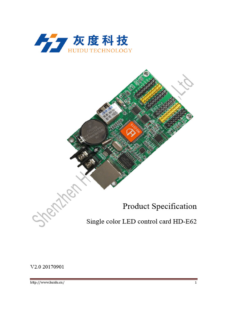 HD-E62 Spec. V2.0 | PDF | Switch | Usb