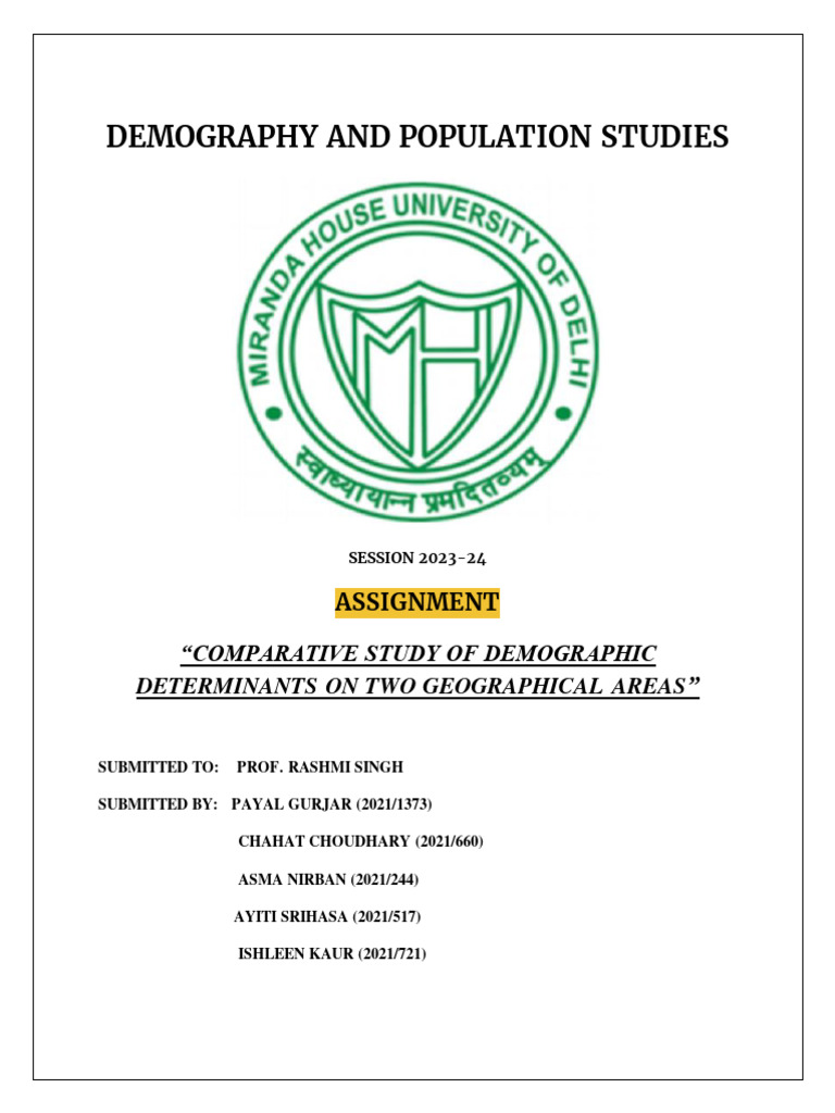 Pop Assignment | Download Free PDF | Rural Area | Demography