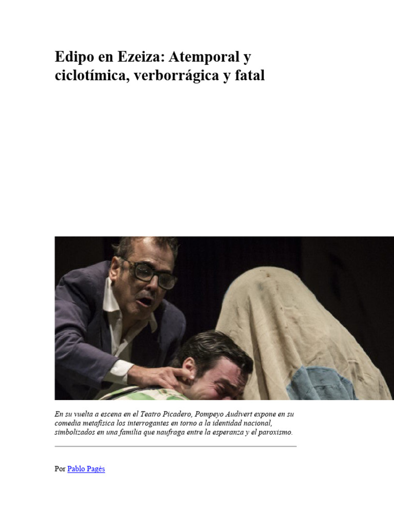 Edipo en Ezeiza | PDF