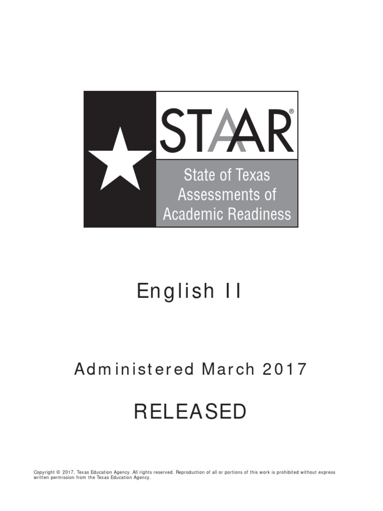 Staar Eoc 2017 Test Englishii F | PDF | Zoo