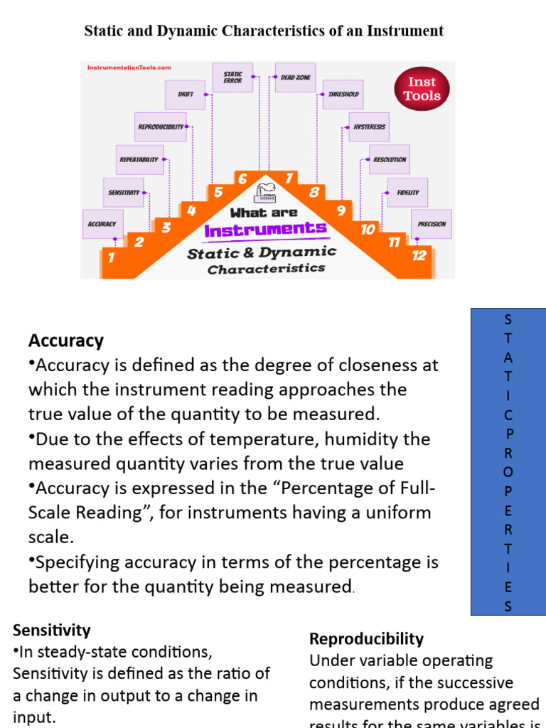 Instrument Characteristics: Static & Dynamic | PDF | Flow Measurement ...