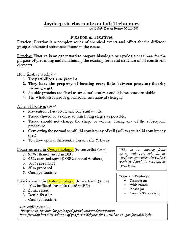 Lab Techniques in Cytology and Pathology | PDF | Staining | Cytopathology