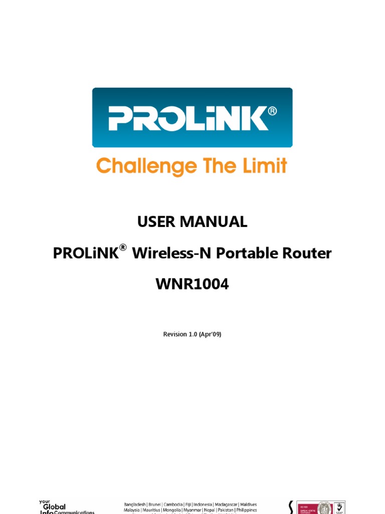 ProLink Wireless Setting UM - WNR1004 - Rev1.0 | PDF | Ip Address ...