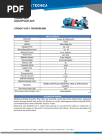 Ficha Técnica Bomba Centrifuga | PDF