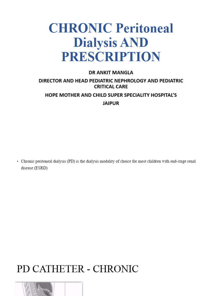 Chronic Peritoneal Dialysis Guidelines | PDF | Clinical Medicine ...