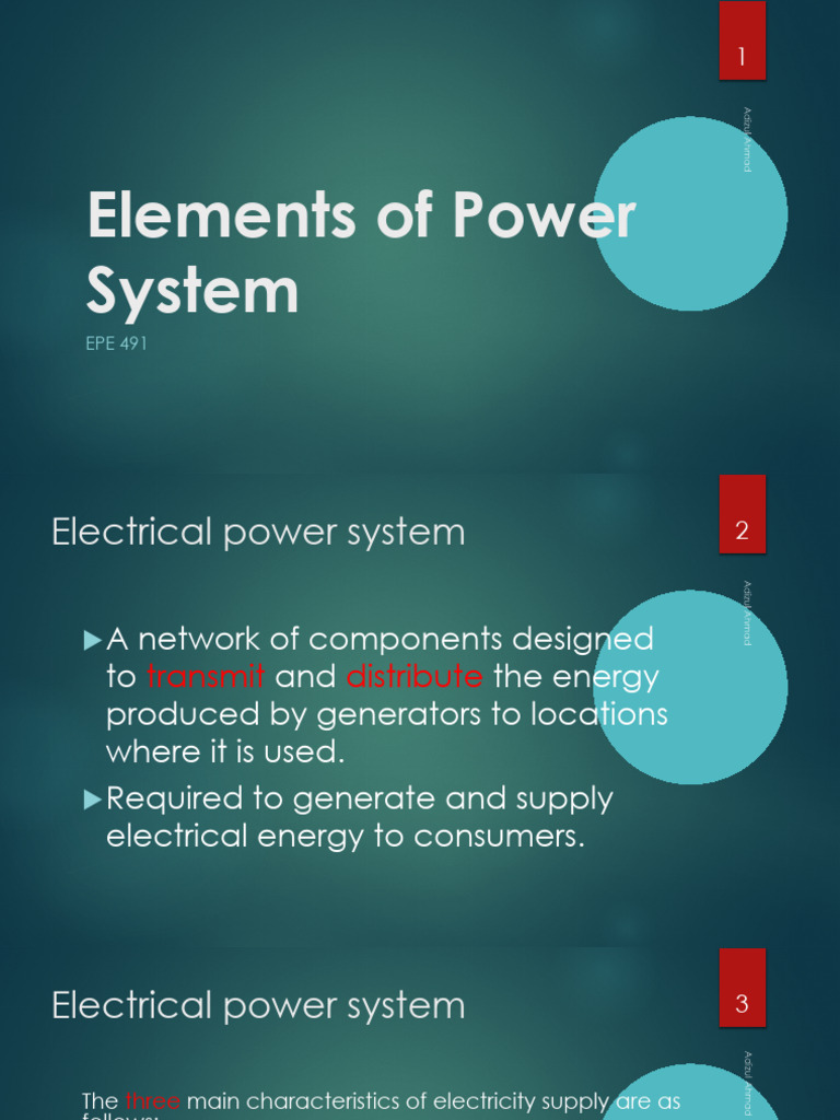 Elements of Power System - v2 | PDF | Electric Power Transmission ...