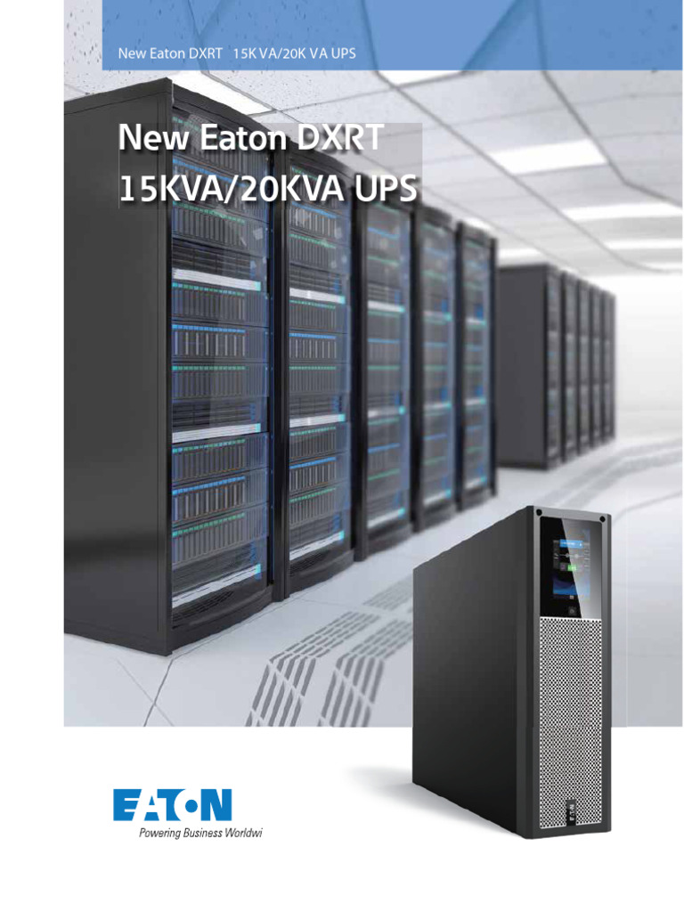 Eaton DXRT Ups Brochure 15 20kva | PDF | Battery Charger | Computing