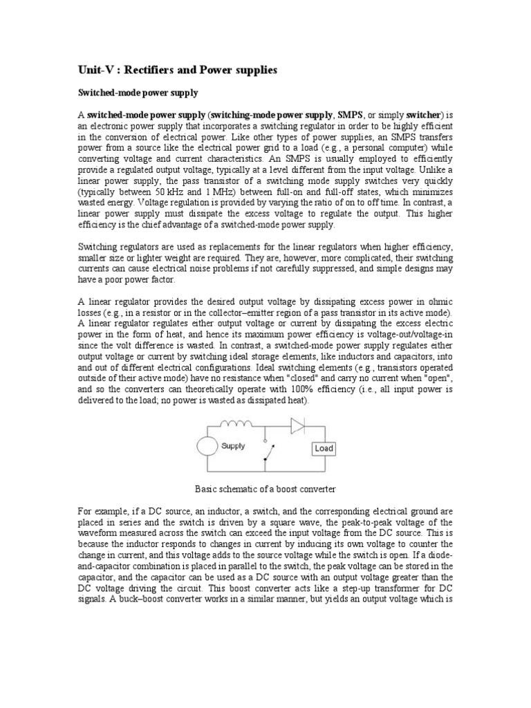 SMPS Tutorial | PDF | Rectifier | Power Supply