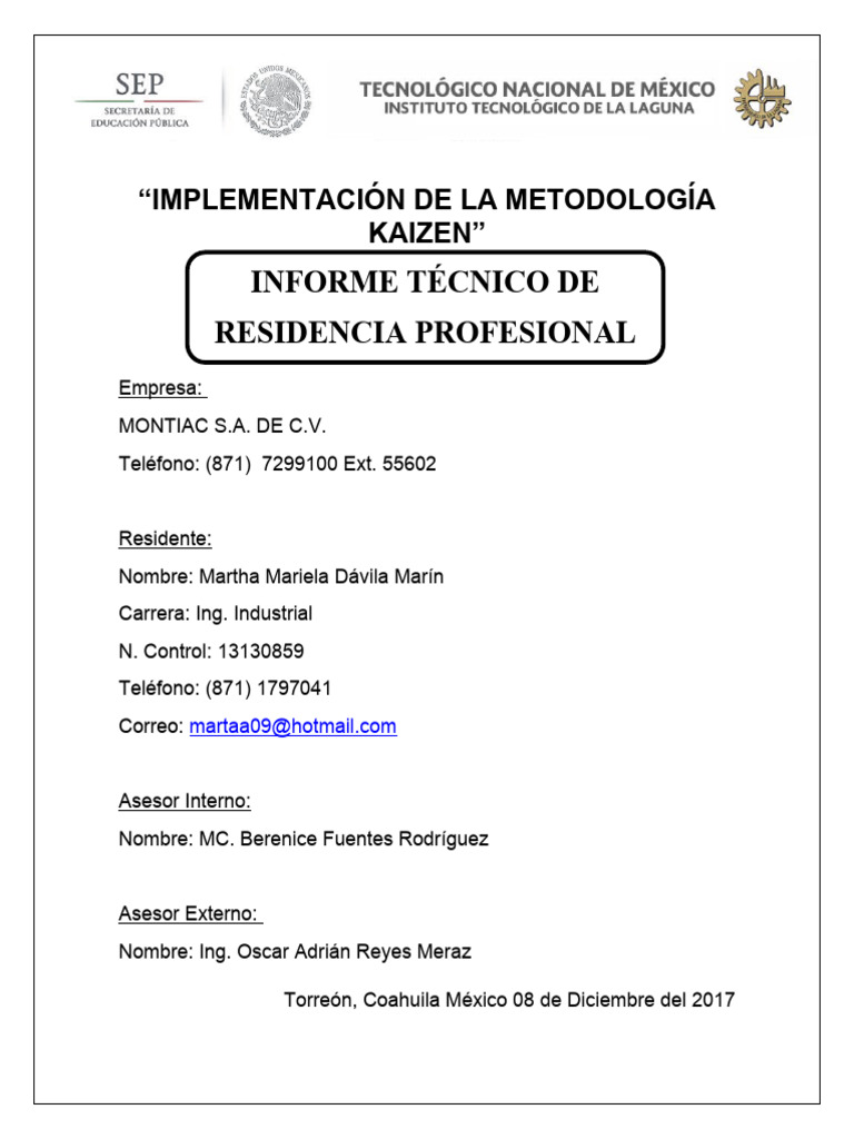 Implementación de Kaizen en Montiac S.A. | PDF | Calidad (comercial ...