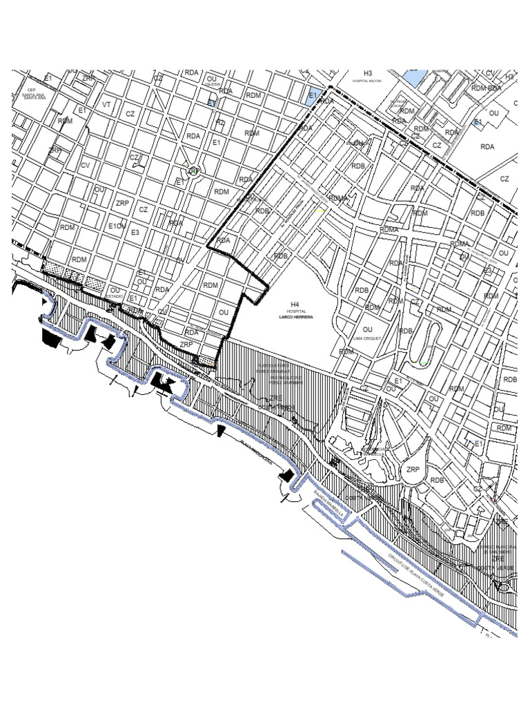 2.Plano de Zonificacion en Blanco y Negro Residencial Marbellapdf | PDF