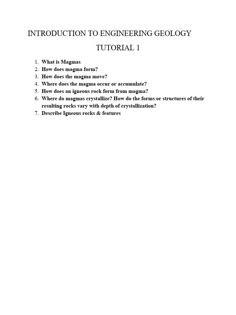 01032024 Tutorial 1 Introduction To Engineering Geology Pdf 