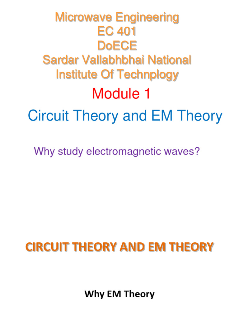 Module 1 Circuit Theory | PDF | Electrical Network | Transmission Line