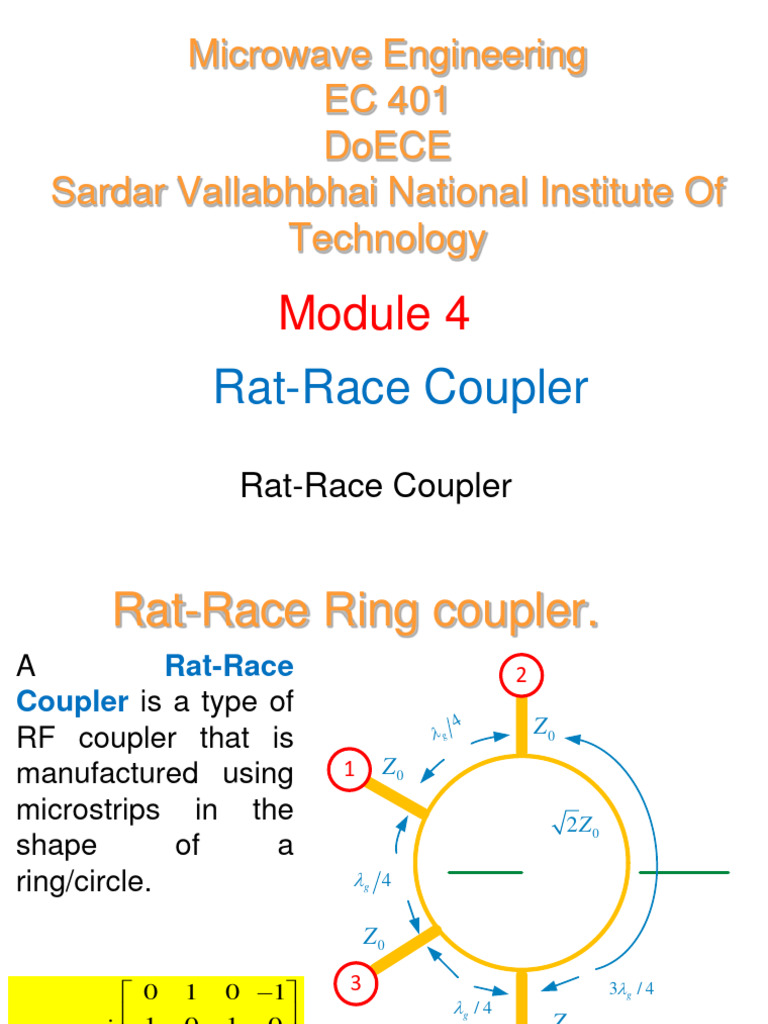 Module 4 Rat-Race Coupler | PDF | Electronic Engineering | Broadcast ...