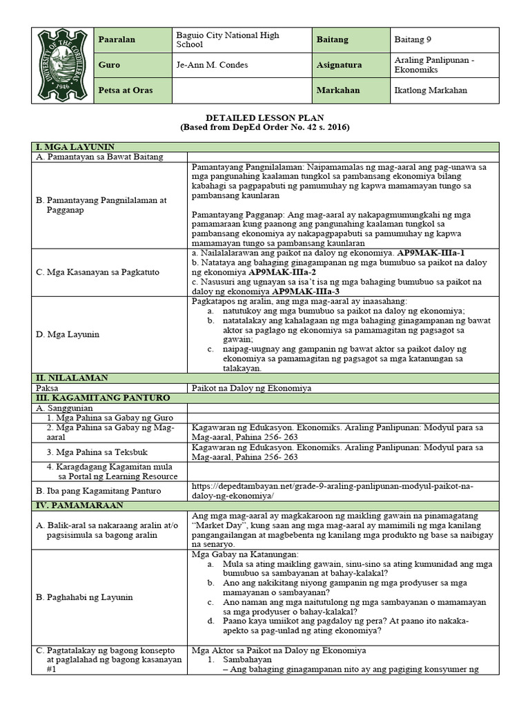 Grade9 3rdgrading W1D1 | PDF