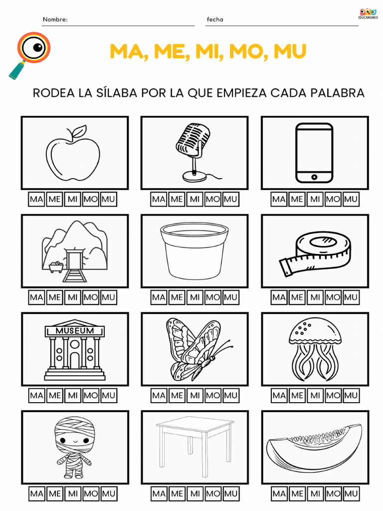 Ejercicios Silabas Ma Me Mi Mo Mu2 | PDF