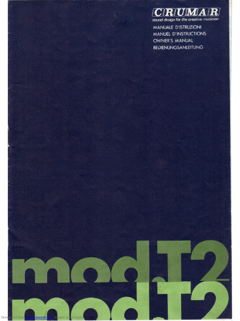 Crumar Organizer T2 Manual | PDF | Computers