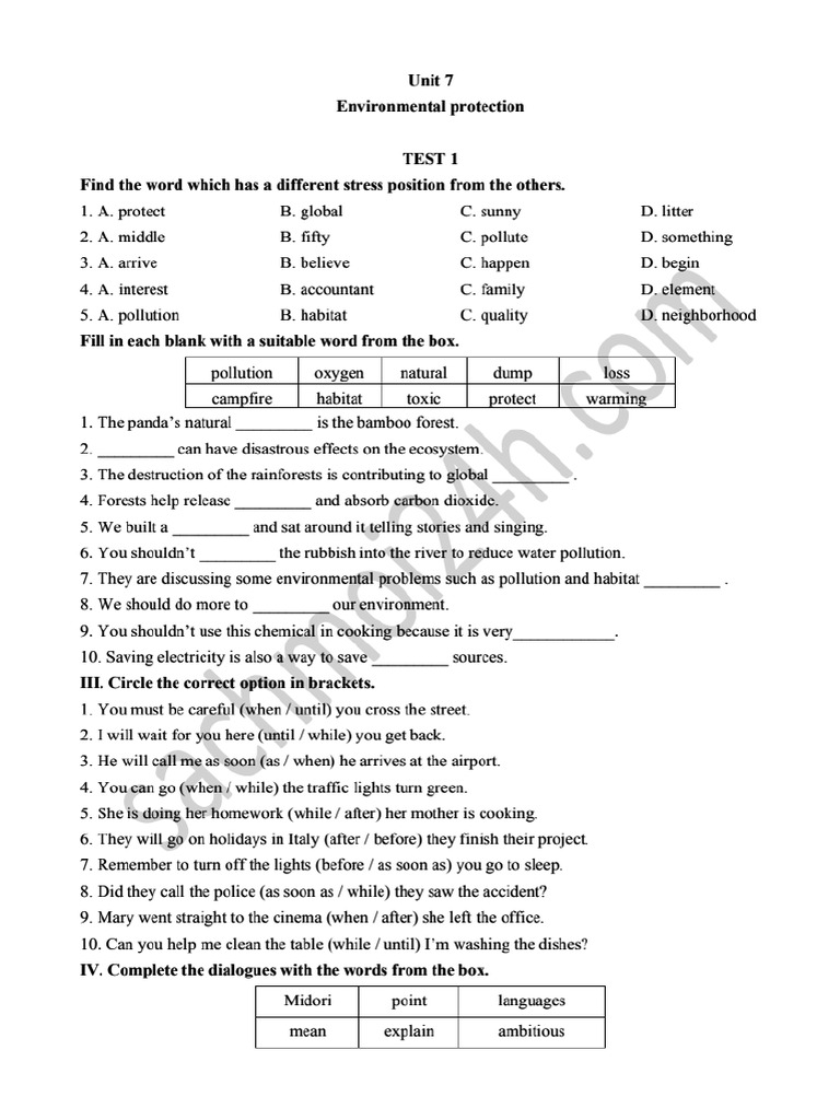 Test Unit 7 | PDF
