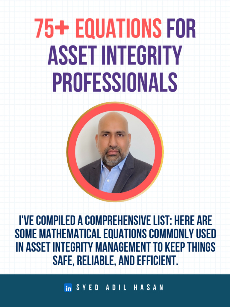 75 Equations For Asset Integrity 1713420373 | PDF | Reliability ...