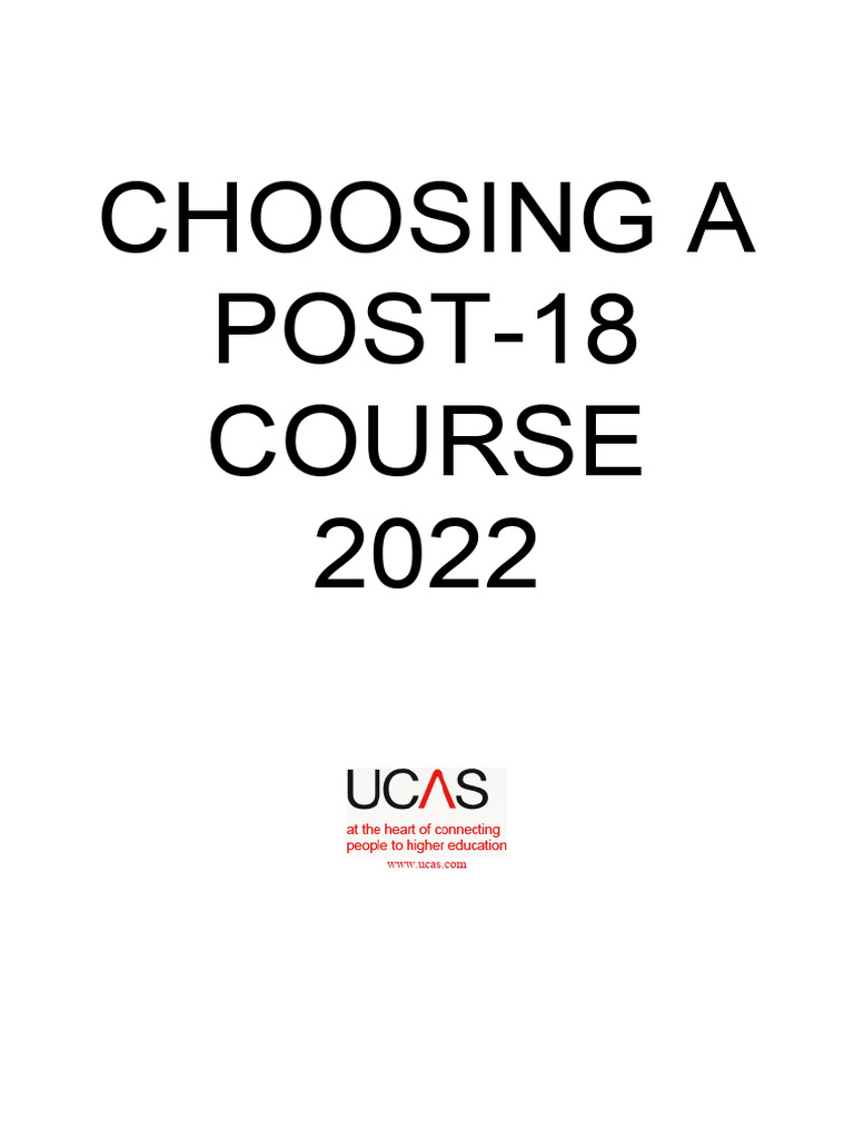 Choosing a course booklet 2022 | PDF | University And College Admission ...