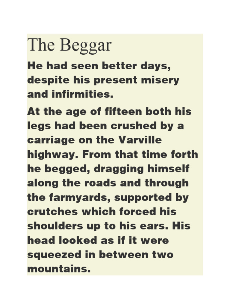 The Beggar | PDF