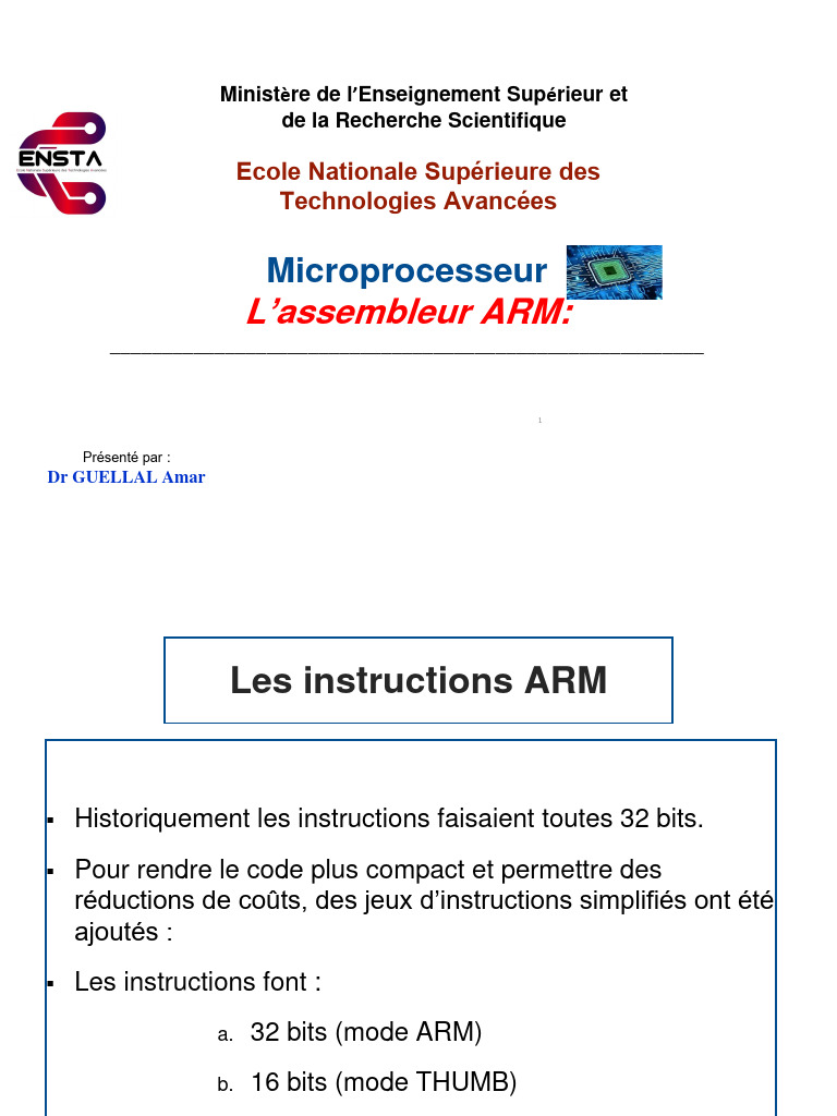 Assembleur ARM Full (+ Subroutine and Stack) | PDF | Assembleur | Langage de programmation