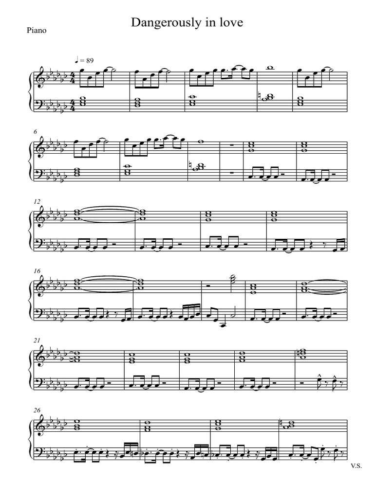 7 Dangerously in Love - Piano | PDF