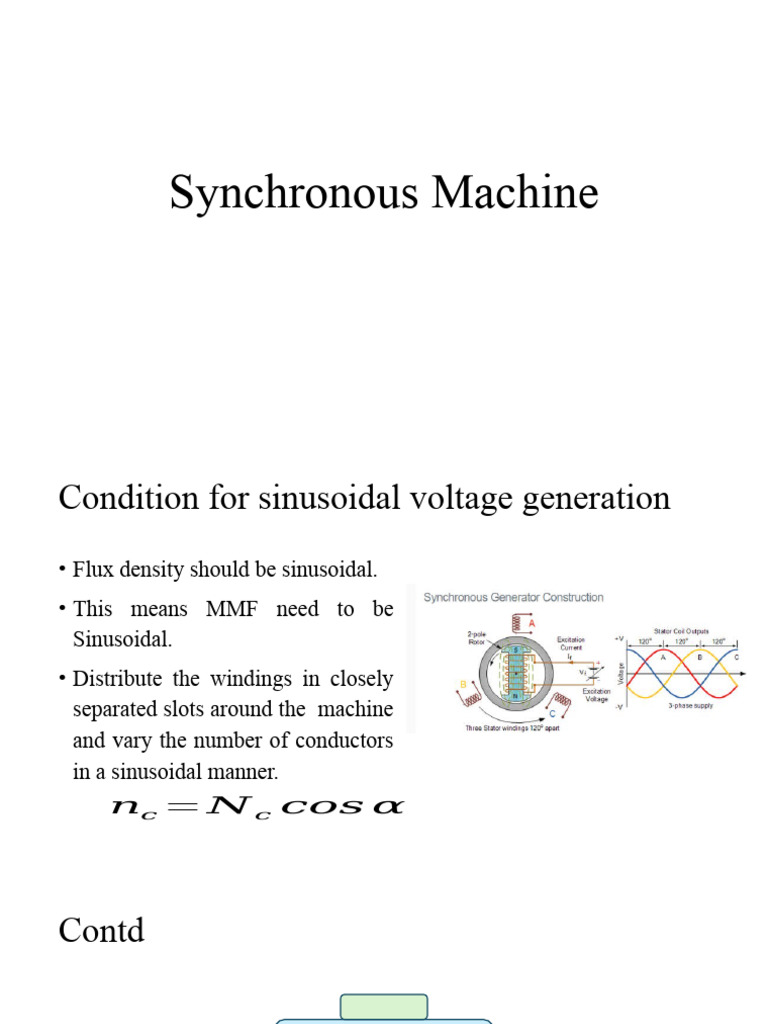 Synchronous Machine Overview and Characteristics | PDF | Electric Motor ...