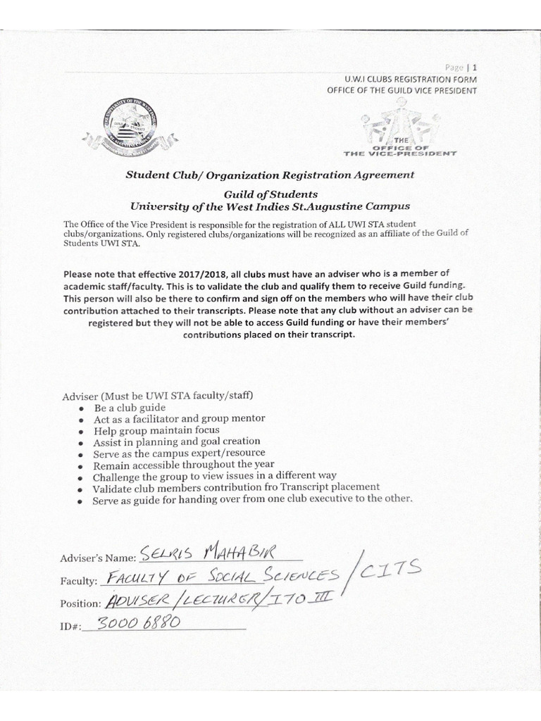 CRF - Advisor Form | PDF