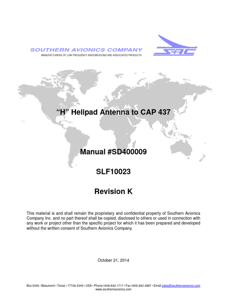 SD400009 Rev K (H Antenna CAP 437) | PDF | Antenna (Radio) | Resonance