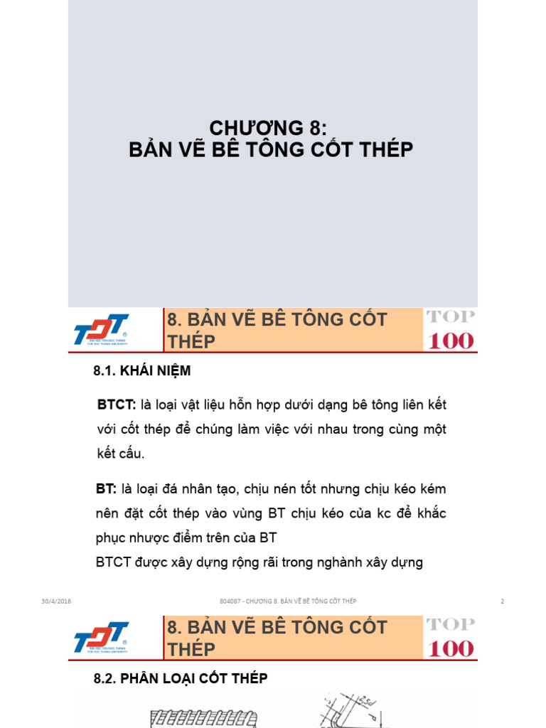Chapter 8 Ban Ve Cot Thep | PDF