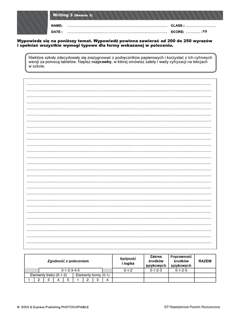 2 RM Extended Writing 3 | PDF