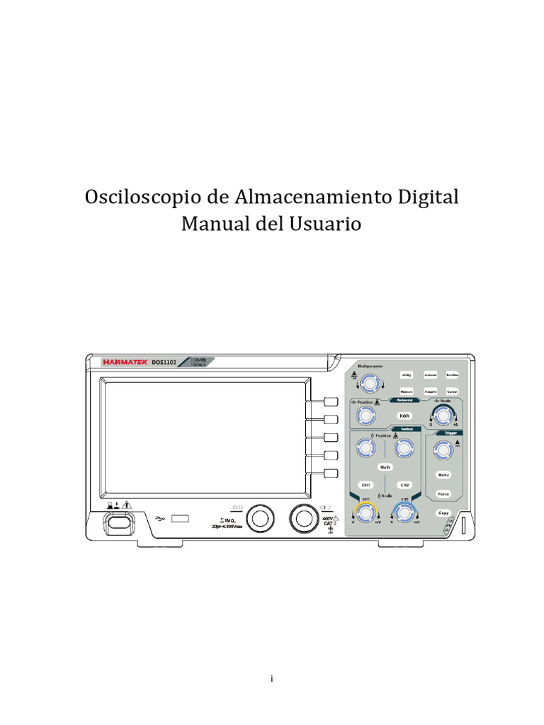 Osciloscopio de Almacenamiento Digital Manual Del Usuario | PDF | Amplitud | Vídeo