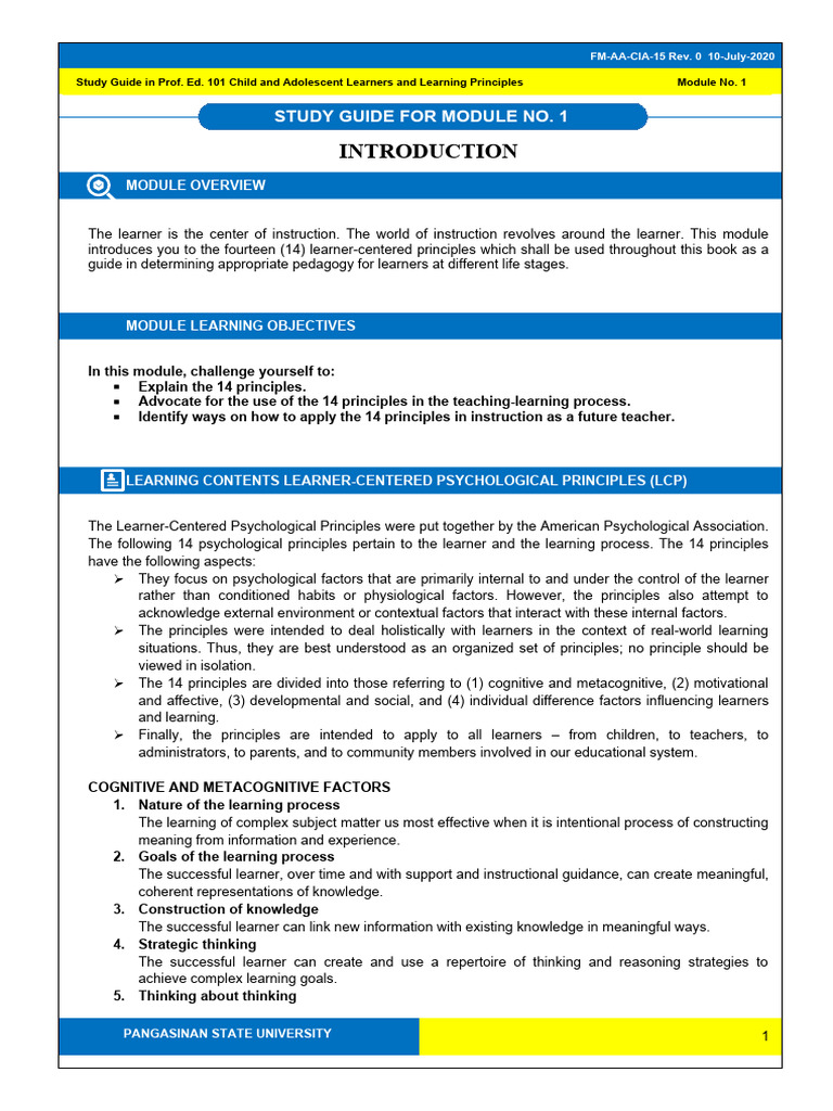 Prof Ed 101 SG 1 | PDF | Learning | Motivational