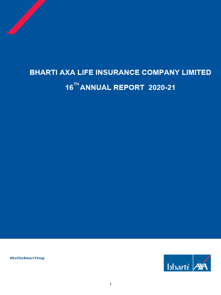 Bharti AXA Life Insurance Annual Report 2020-21 | PDF | Internal ...