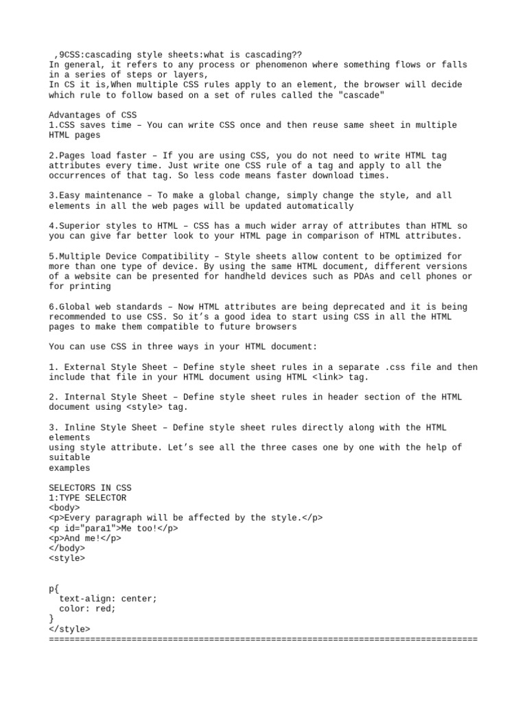 css | PDF | Html | Html Element