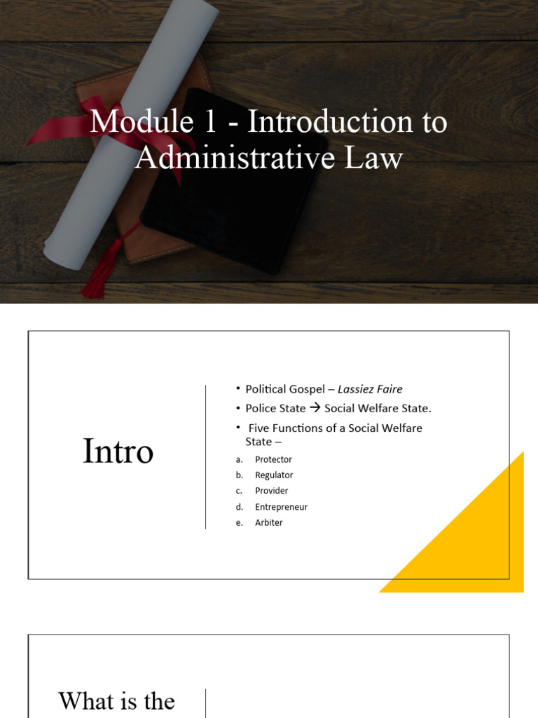 Module 1 | PDF | Administrative Law | Political Science