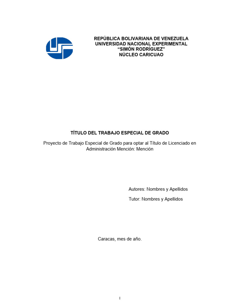 Proyecto Diagramado Con Normas UPEL | PDF | Validez (Estadísticas ...