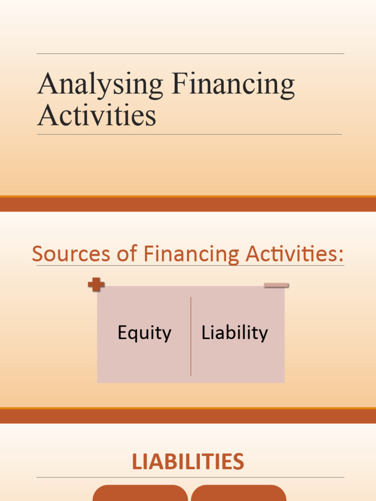 Financing Activities: Debt and Equity Analysis | PDF | Debt | Equity ...