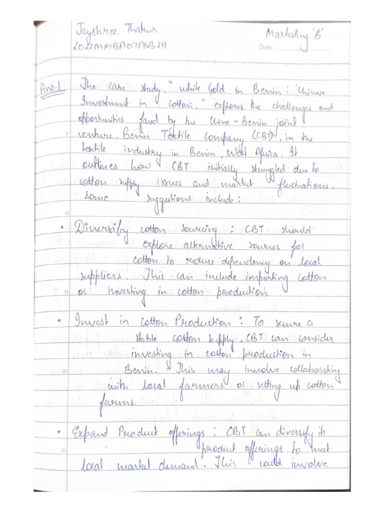 IB Assignment Jayshree Thakur | PDF