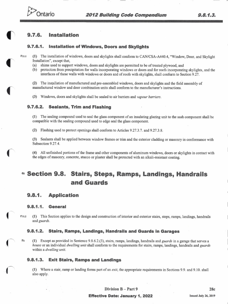 OBC Section 9.8 - 2022 | PDF