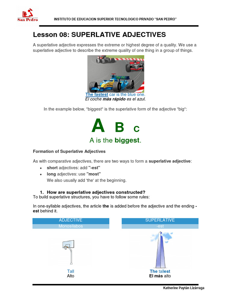 Guide Lesson 08 | PDF | Adjective | Languages
