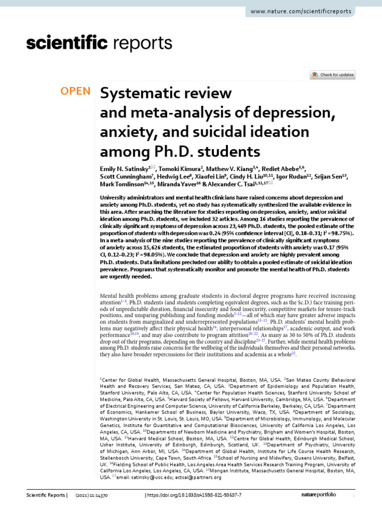 11.04.2024 PHD | PDF | Major Depressive Disorder | Anxiety Disorder