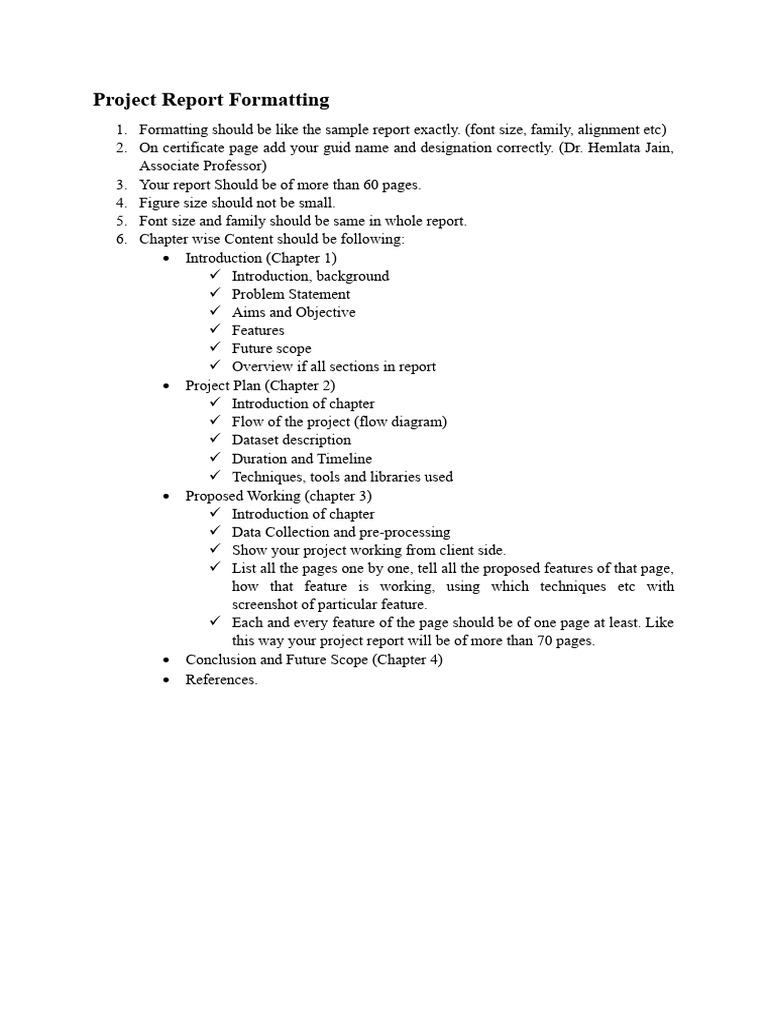 Project Report Formatting | PDF