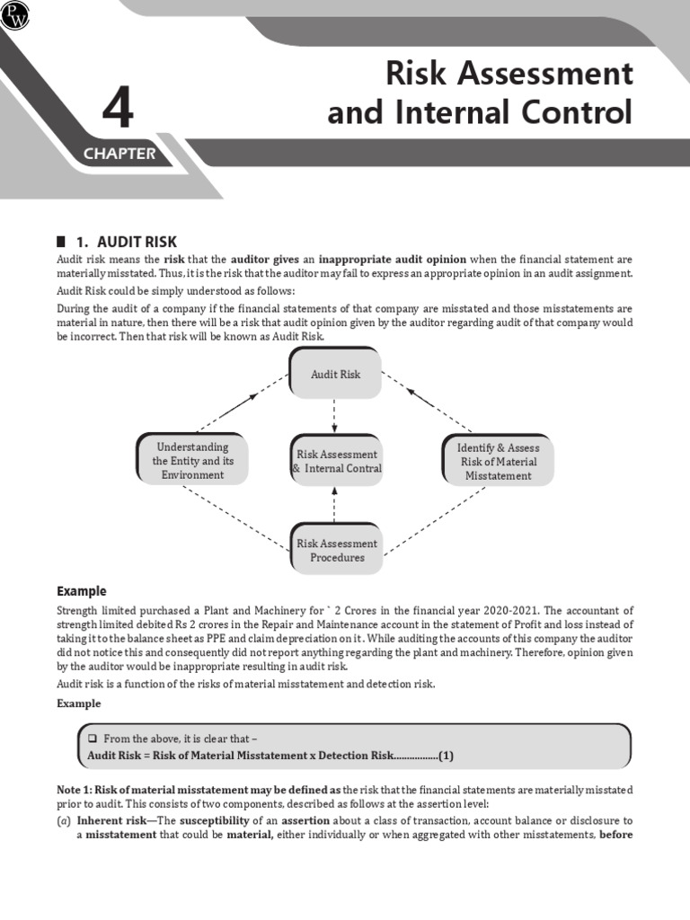 Risk Assessment and Internal Control - E-Notes | PDF | Internal Control ...