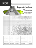 01 Mesoamerica Sopa de Letras Solución PDF | PDF | Cultura de las ...